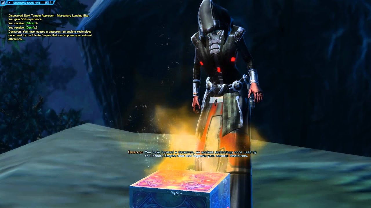 SWTOR - Dromund Kaas Datacron - Dark Temple Approach - YouTube
