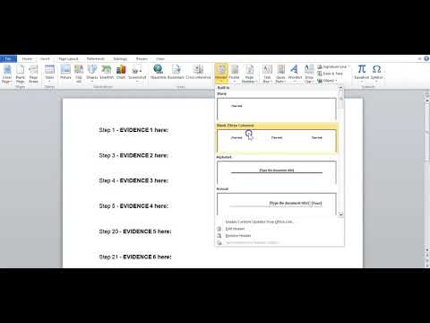 1. Setting up the Evidence Document - YouTube