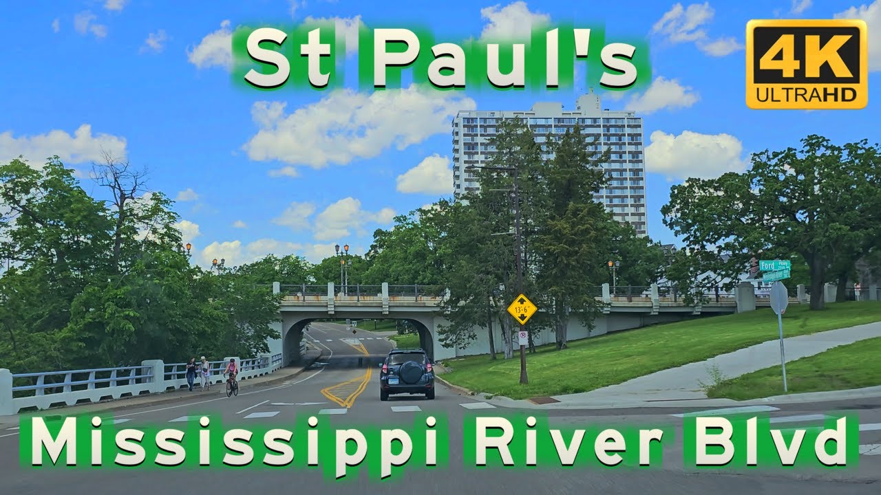 A Drive Through St Paul's Mississippi River Blvd in 4K - YouTube