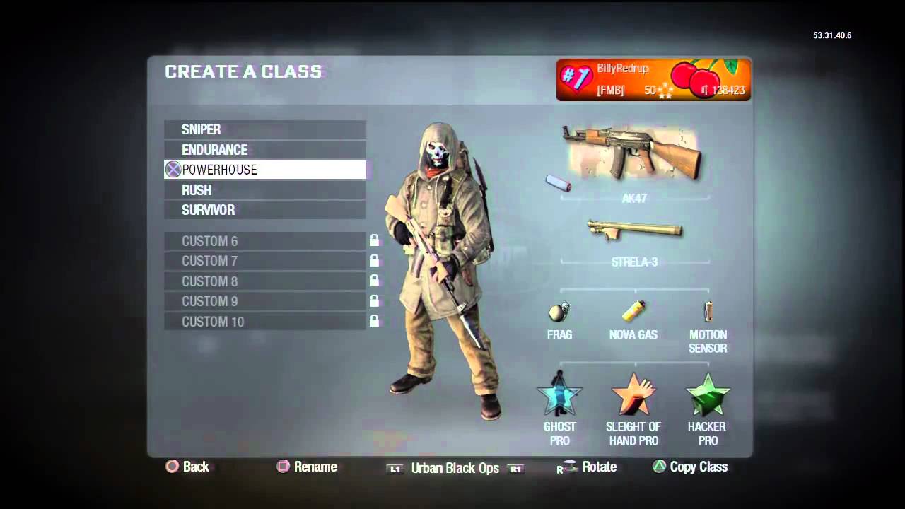 [Call of Duty: Black Ops] My Classes & Combat Record - YouTube