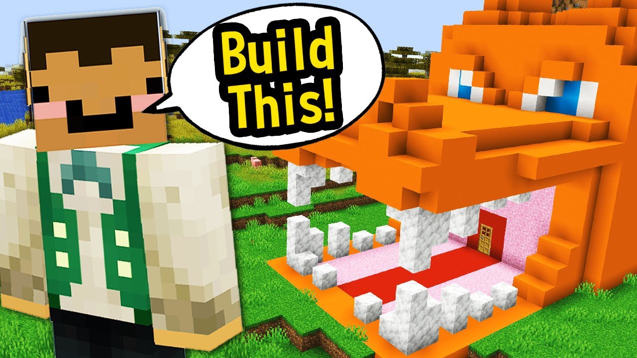 I Forced YouTubers To Build POKEMON HOUSES In Minecraft... - YouTube