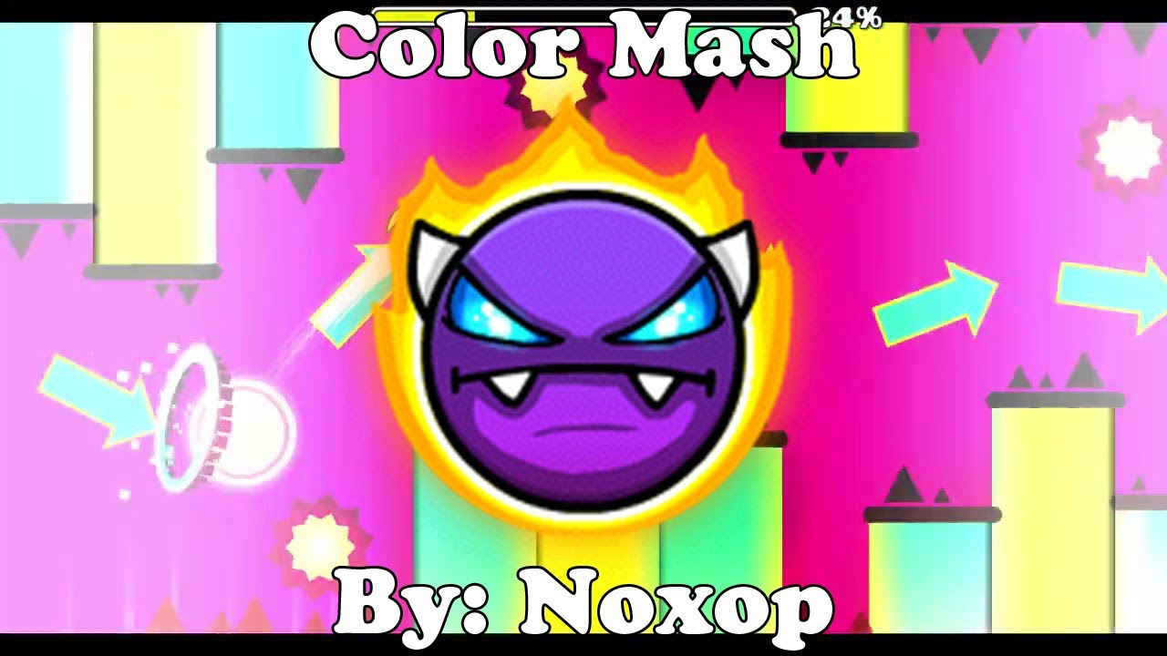 Geometry Dash 2.11 | Color Mash 100% | Easy Demon | By: Noxop - YouTube
