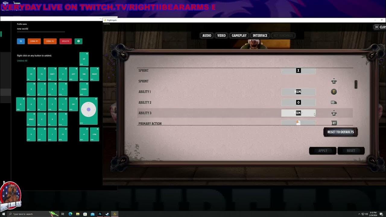 Azeron keybind layout (Nightingale) - YouTube