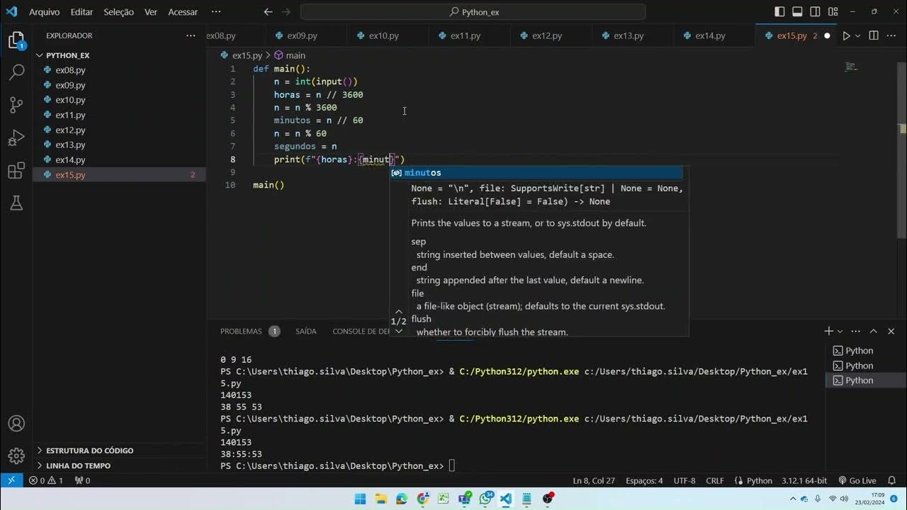 Exercício 1019 - Conversão de Tempo - Resolvido em Python - Beecrowd - YouTube