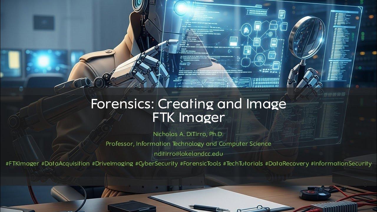 How to Create a Drive Image Using FTK Imager - YouTube