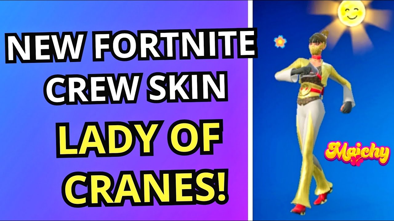 🔴 Using The *New* Fortnite Crew Skin LADY OF CRANES! 🥳 Zero Build ...