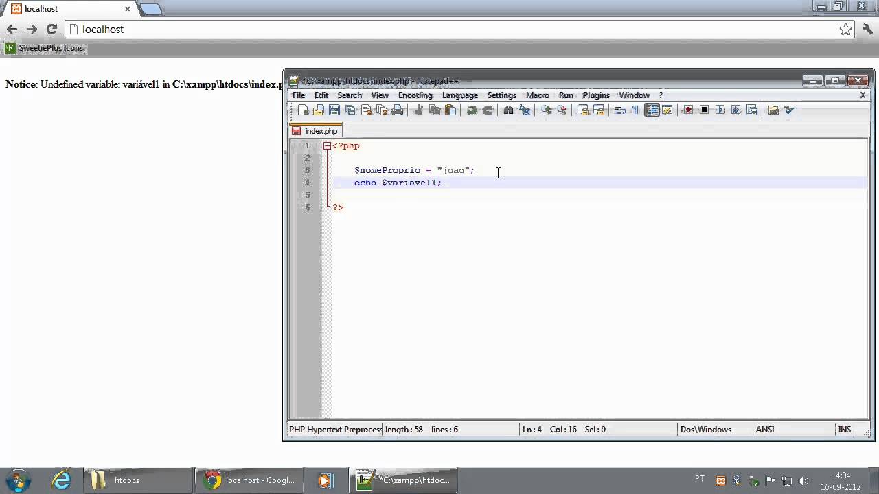 013 Variáveis no PHP como definir e cuidados a ter - YouTube