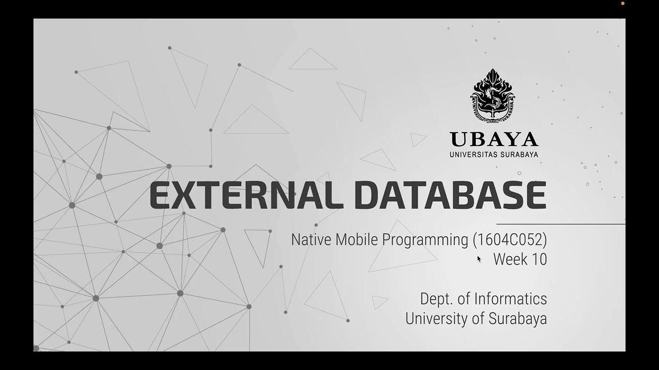 External Database part 1/5 - YouTube