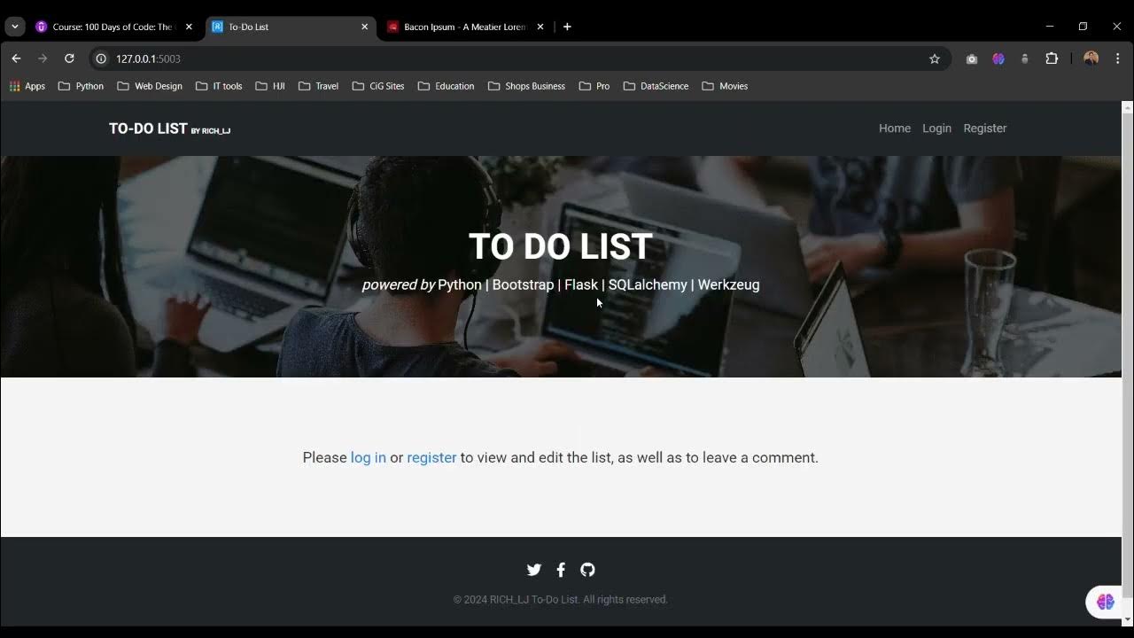 Day 89 To Do List Web App Python Flask And Sqlalchemy Project Youtube