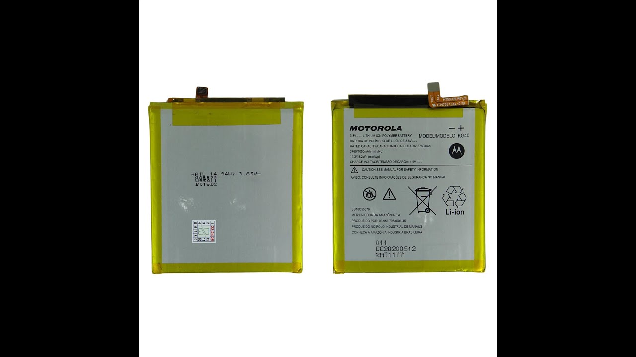 Bateria Motorola Moto G8 Play / Moto E7 Kg40 4000mah 3.8v - YouTube