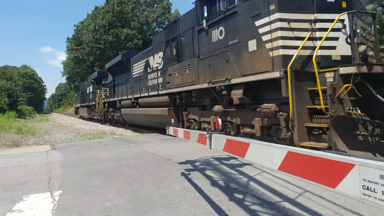Norfolk Southern Wood Chip Train Being Led By NS Engines #8059 & 1110 ...