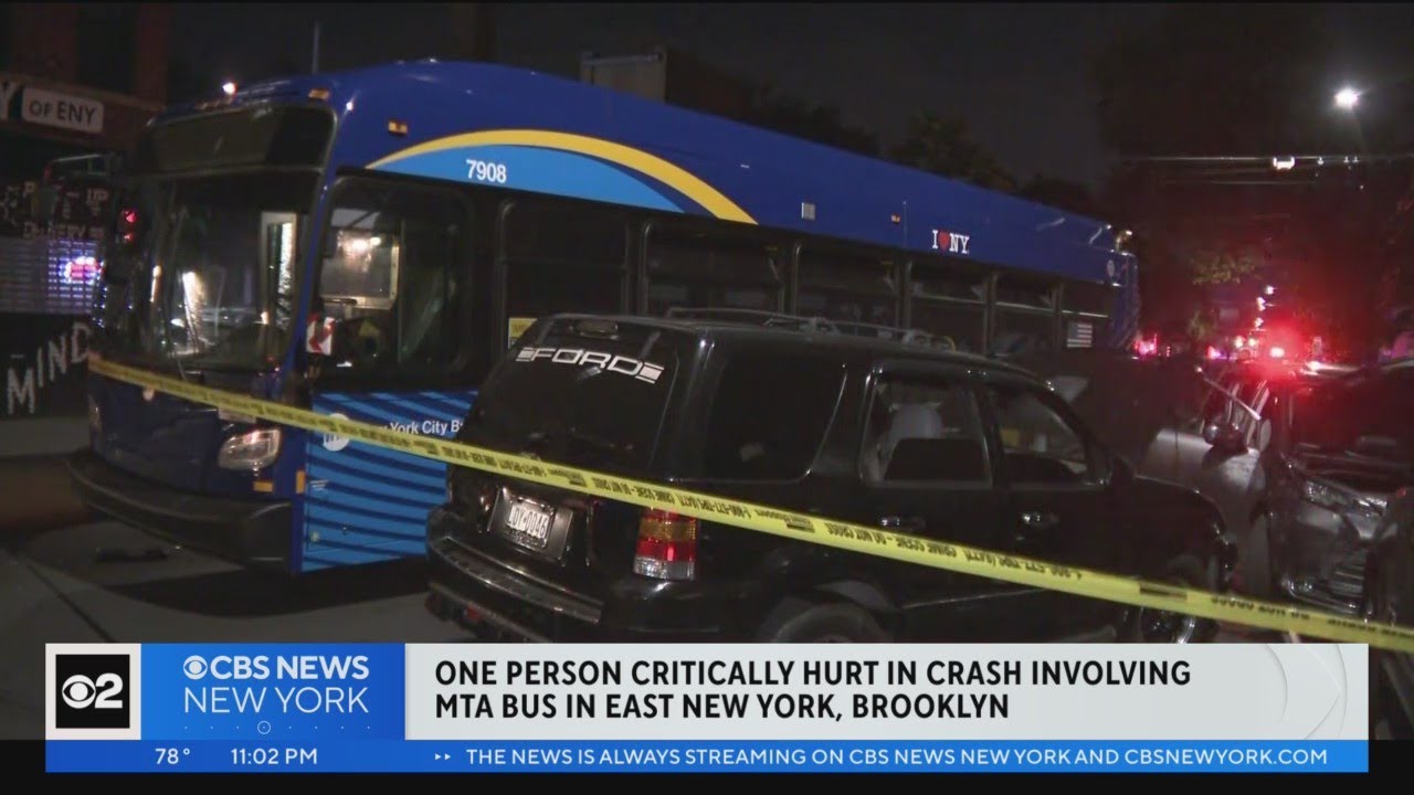 FDNY: 14 people injured in crash involving MTA bus in Brooklyn - YouTube