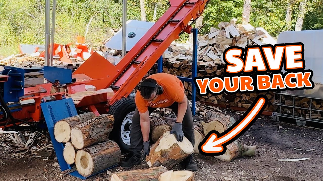 How I Lift Firewood Rounds...Without Breaking My Back - YouTube