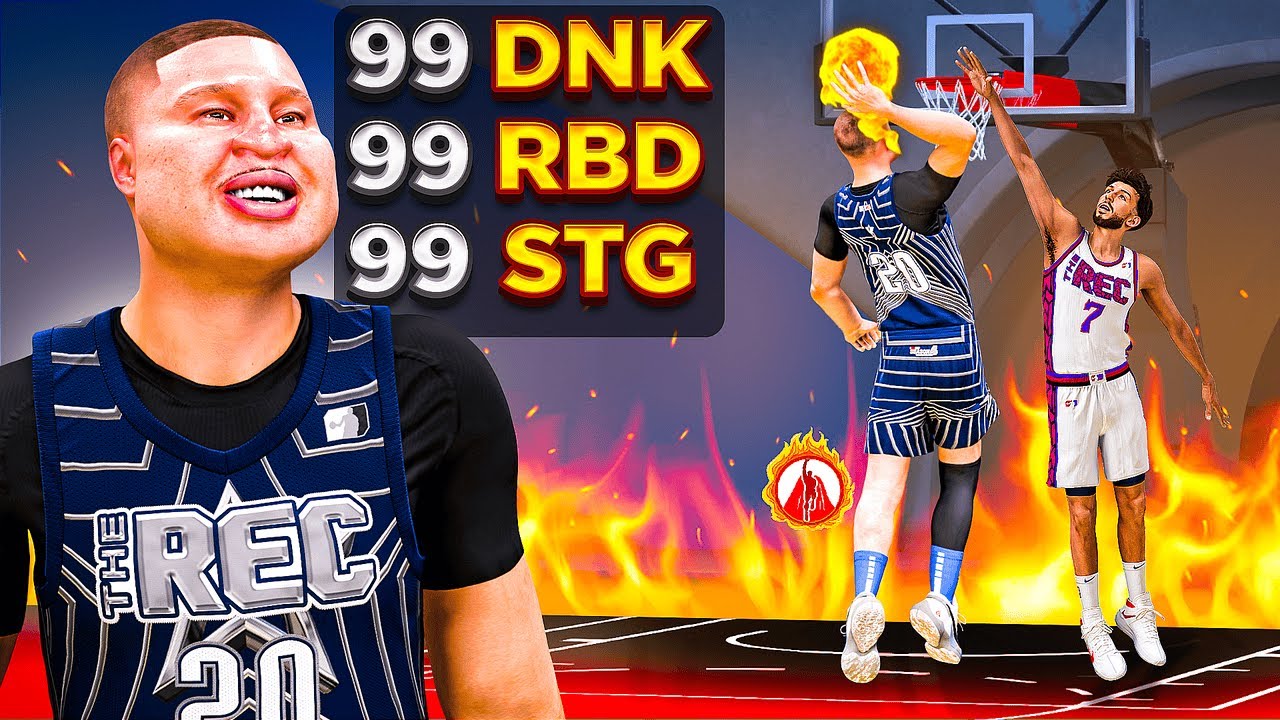99 DUNK + 99 REBOUND + 99 STRENGTH?! The 6'8 Rim Rocker Build BREAKS ...