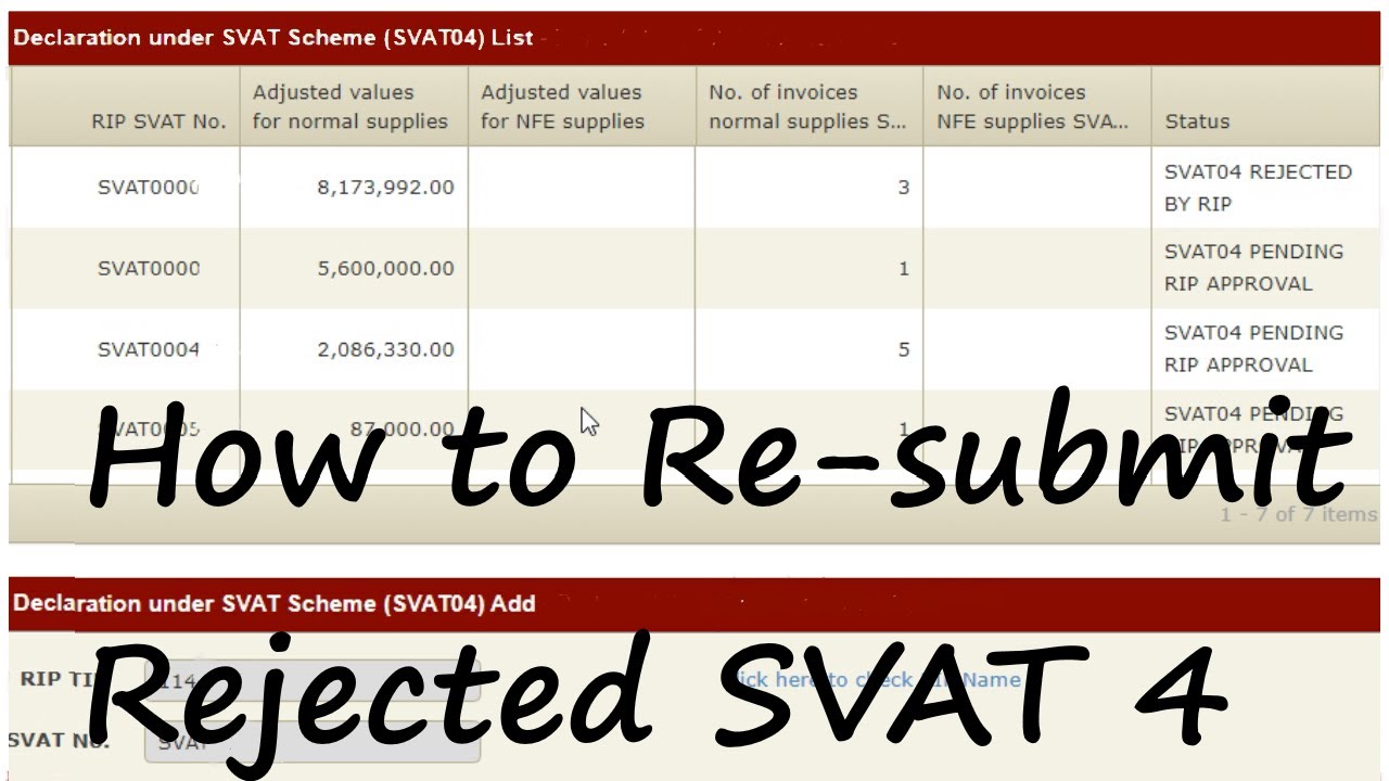 How to Re-submit rejected SVAT 4 / Corrections of SVAT 4 / SVAT 4 Form | SL TAX SOLUTION - YouTube