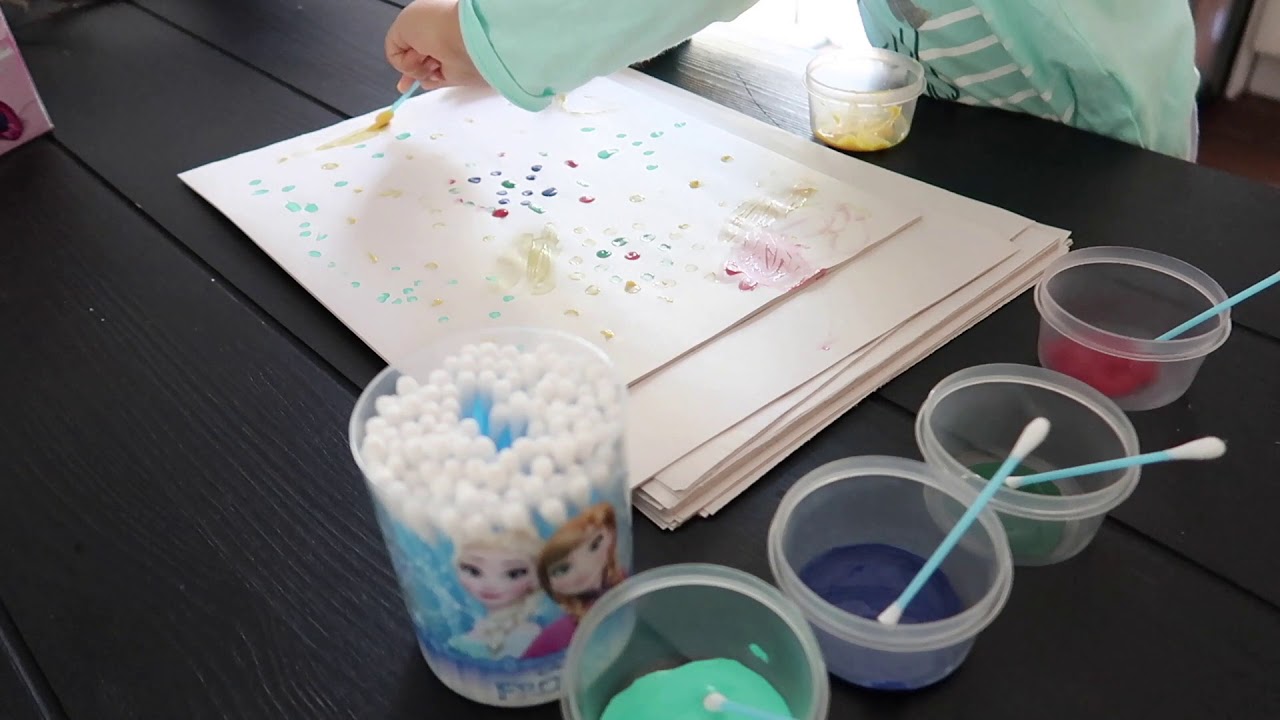 Q-tip activities with a preschooler! Paint with me! Pintrest inspired ...