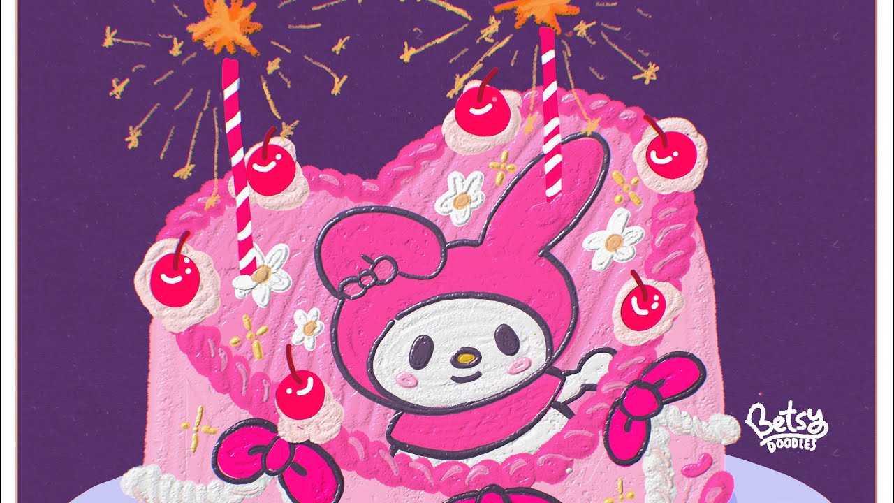 PASTEL DE MY MELODY | Dibujado ️🎀 - YouTube