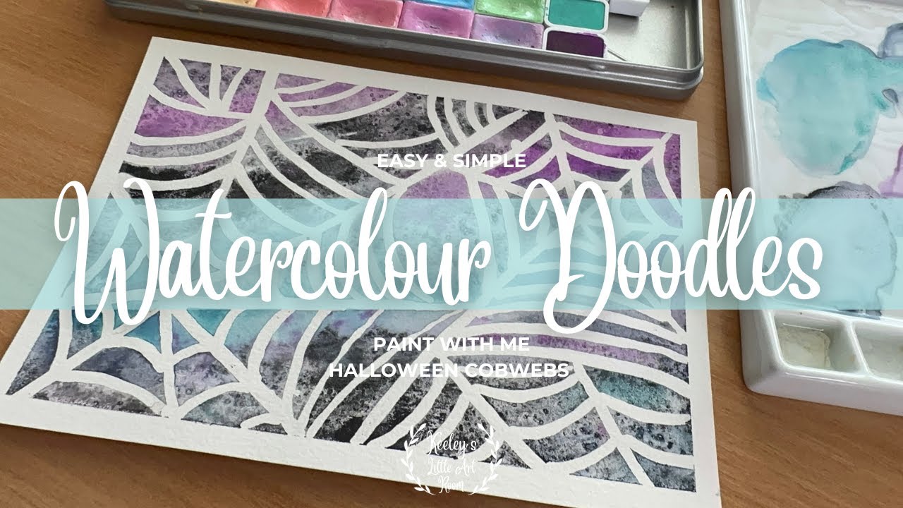 Paint with me: Simple Halloween Cobwebs | Watercolour Art | art ...