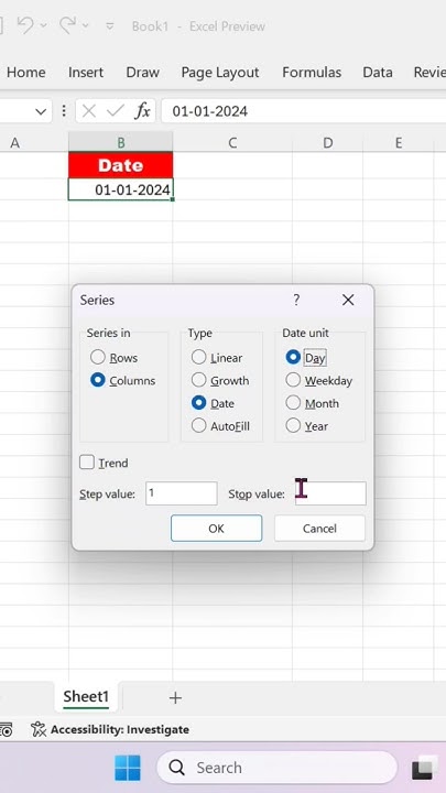 How to write a date automatically in ms excel tricks and tips #shortcut #trendingshorts - YouTube