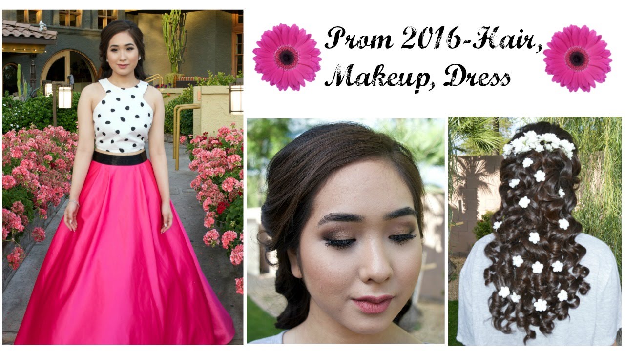 GRWM! Prom 2016-Makeup, Hair, Dress(Sherri Hill)! - YouTube