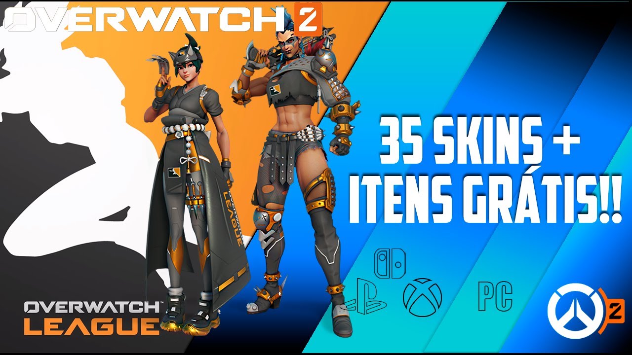 OVERWATCH 2 - 35 SKINS GRÁTIS!! + (Tokens, Cards, Ícones e Sprays ...