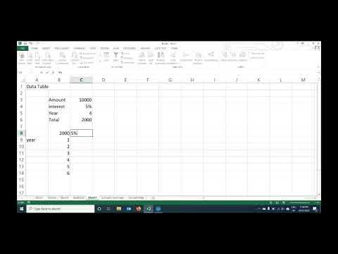 Excel Data Table - YouTube