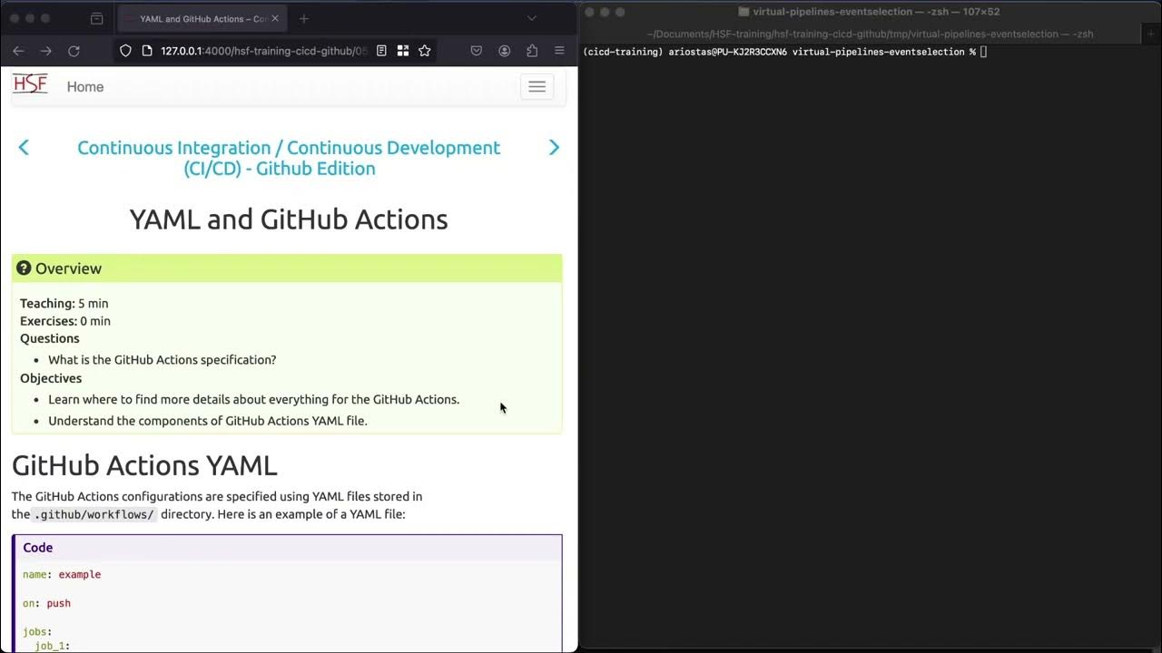 5 - YAML and GitHub Actions CI/CD GitHub - YouTube
