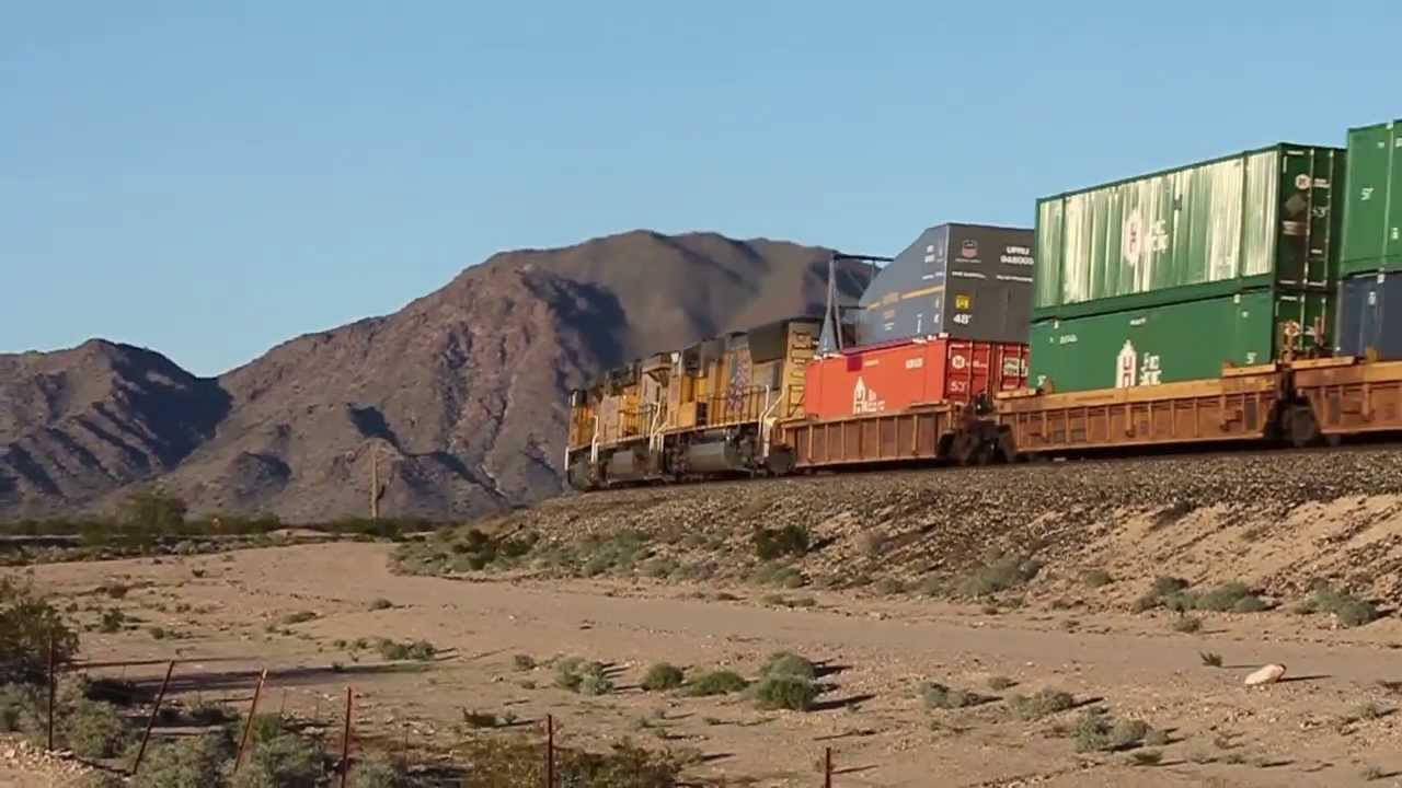 UP Intermodal (with ArroWedge) Through Shawmut, AZ - YouTube