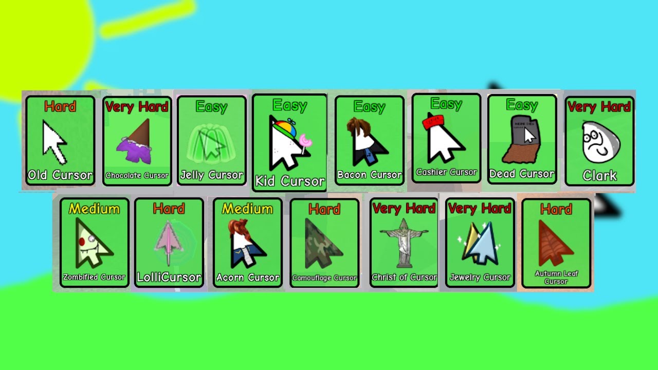 HOW to get ALL NEW 15 CURSORS! Chocolate, Jewelry, Autumn Leaf...- Roblox - Find The Cursors ...