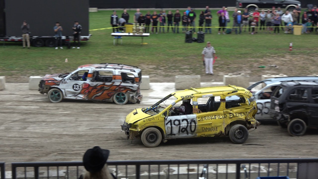 Western Fair Demolition Derby 2019 | Mini Vans - YouTube