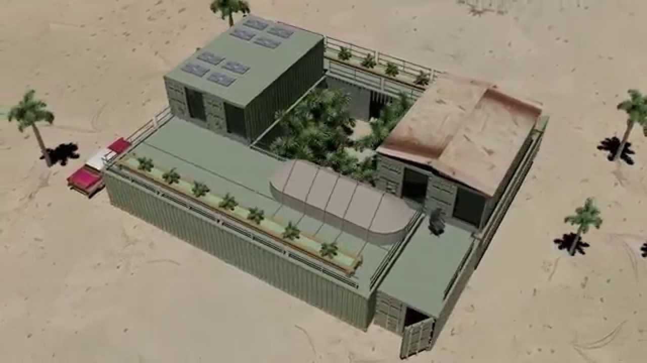 cargo shipping container house survivalist fortress compact - YouTube