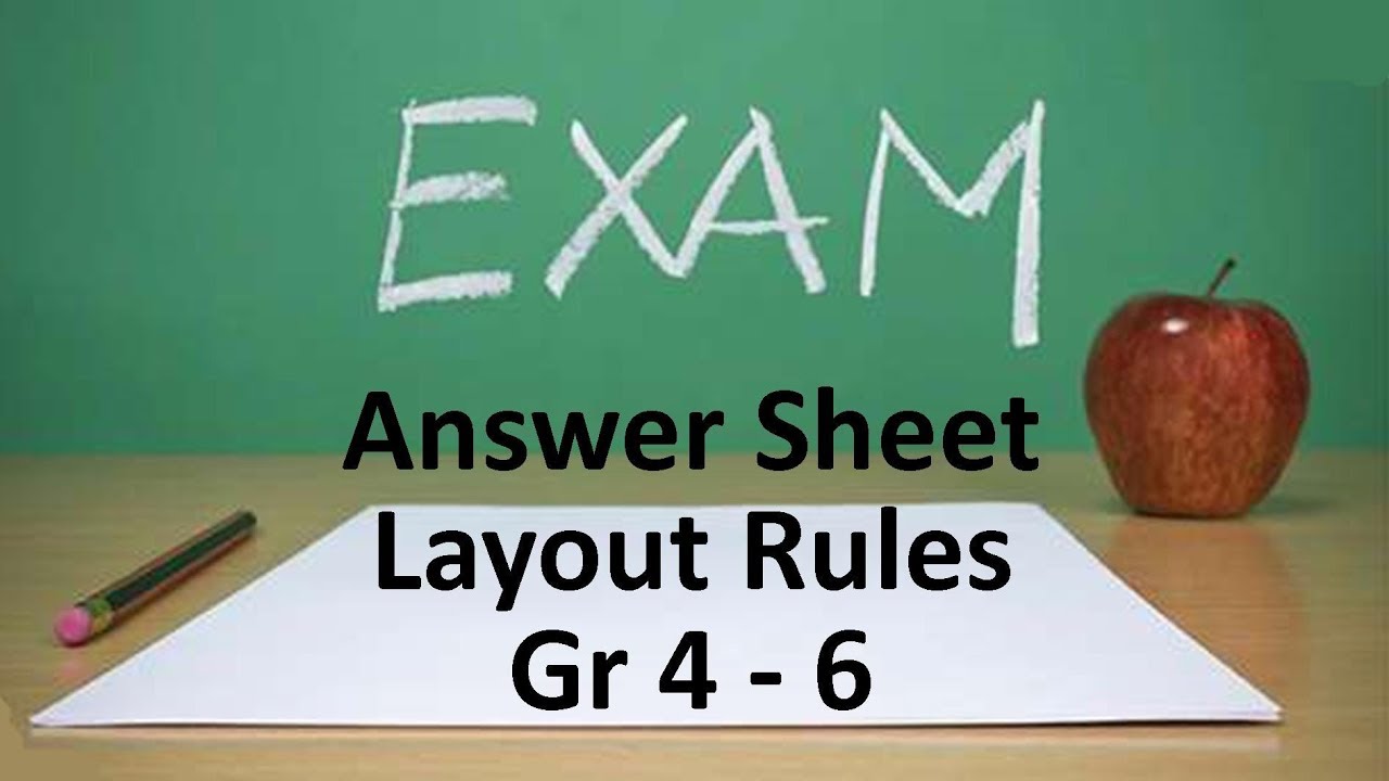 Exam Paper Answer Sheet Layout for Grades 4 to 6 - YouTube