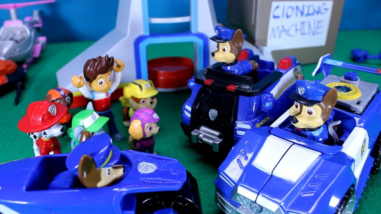 PAW Patrol Stop CHASE'S CLONES! | Toys Video - YouTube