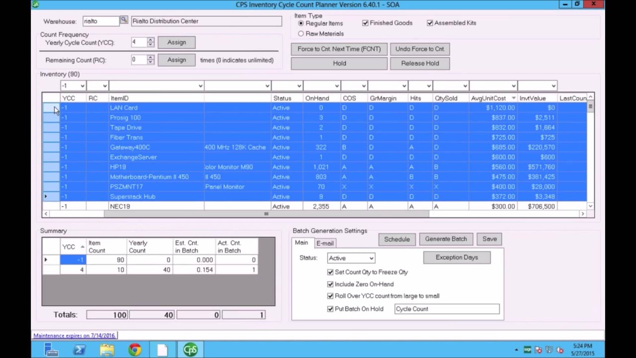 Automate Cycle Counting in Sage 500 ERP (MAS 500) - YouTube