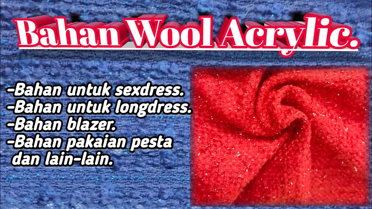 bahan kain wool acrylic - YouTube