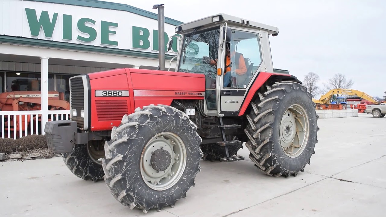 Massey 3680 Starting, Running & Driving - YouTube