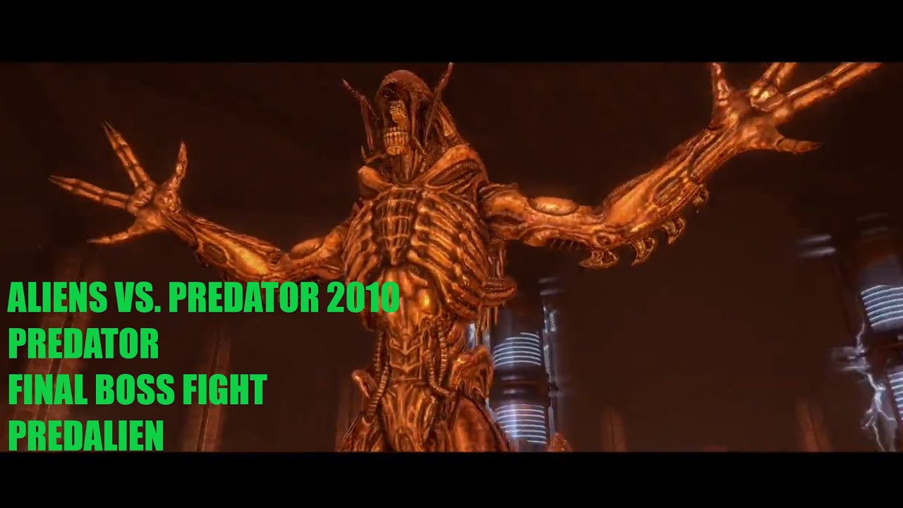 Aliens vs. Predator 2010 Predator - Final Boss Fight - Predalien - YouTube