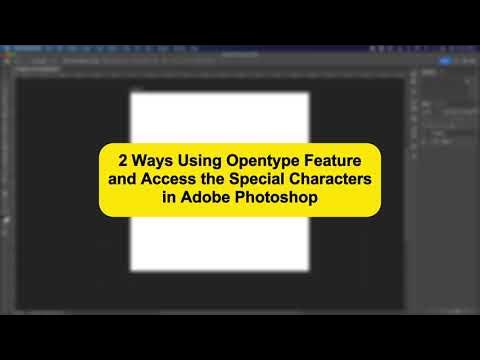 How to Use OpenType Features in Adobe Photoshop | sensatype.com - YouTube