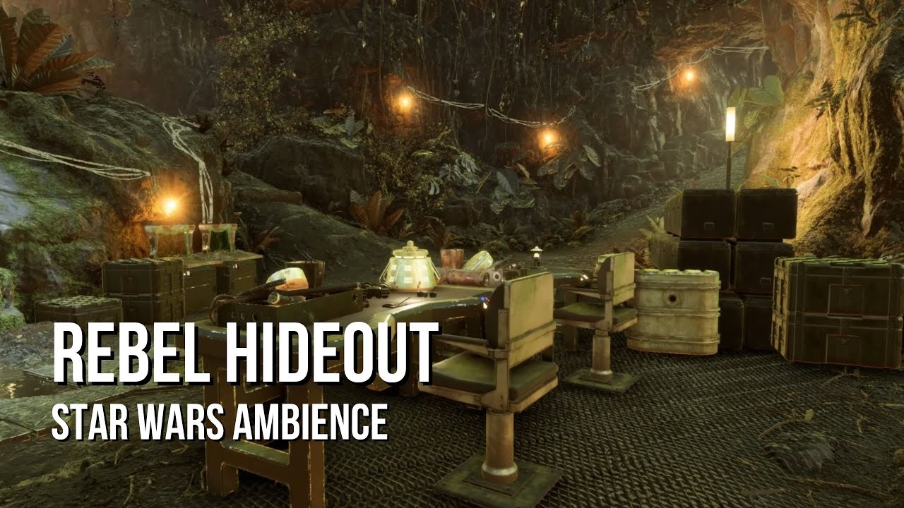 Rebel Hideout | Star Wars Ambience | Jungle Sounds, Quiet Chatter - YouTube