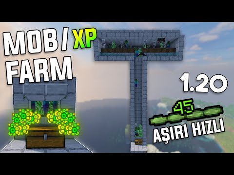 MİNECRAFT AŞIRI HIZLI KOLAY YARATIK/XP FARM YAPIMI 1.20/1.19 (SPAWNERSIZ)  | MOB/XP FARMI YAPILIŞI