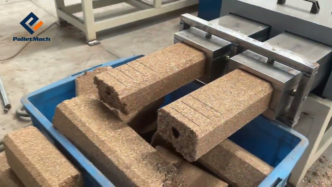 EPAL Block Machine to Make Sawdust Blocks for Turkey Client - YouTube