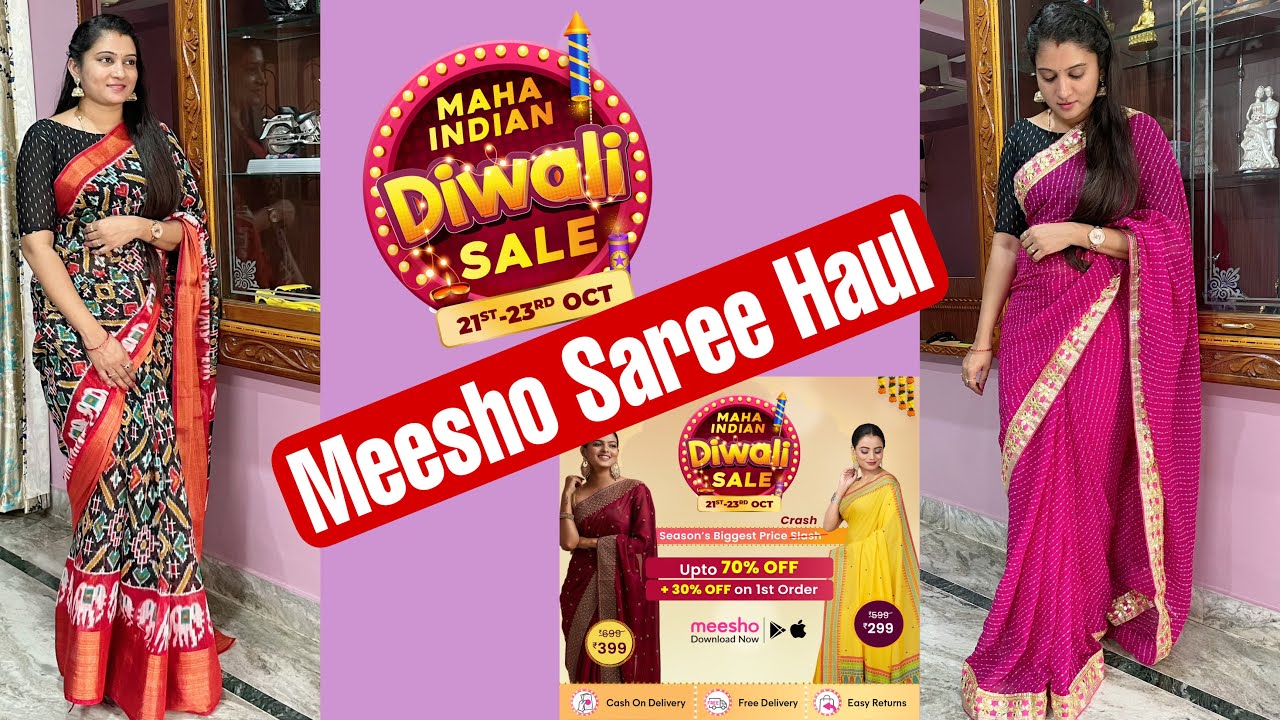 Meesho Simple Saree Haul | Meesho Haul - YouTube
