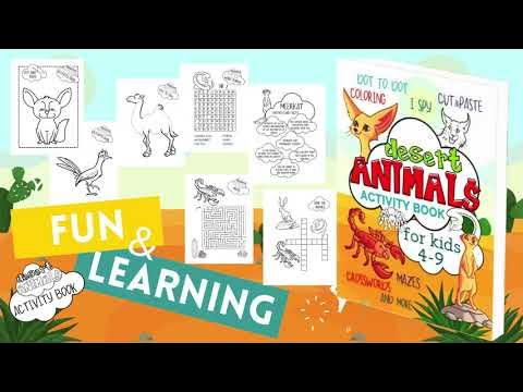 Desert Animals Activity Book for Kids - YouTube