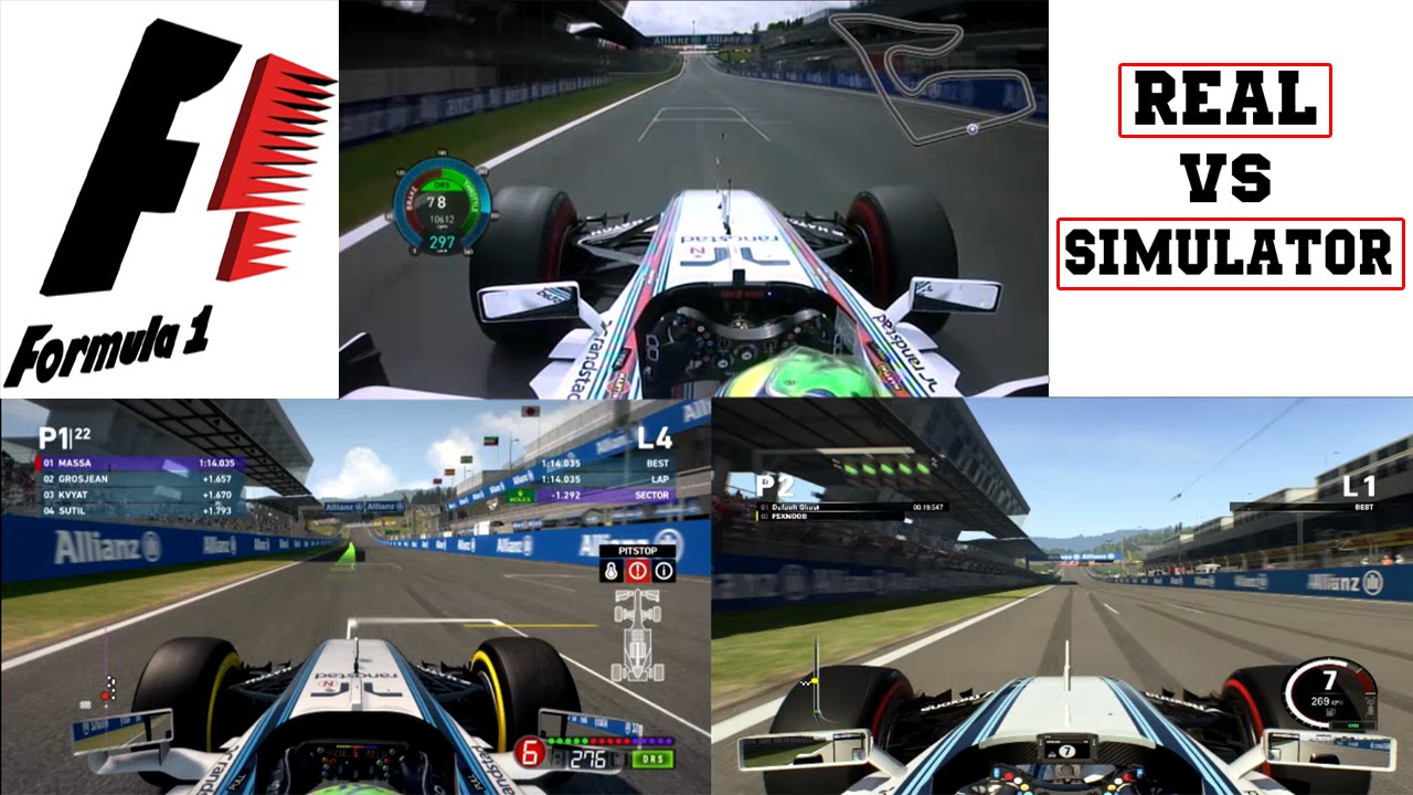 F1 Real vs Simulator Lap HD - YouTube