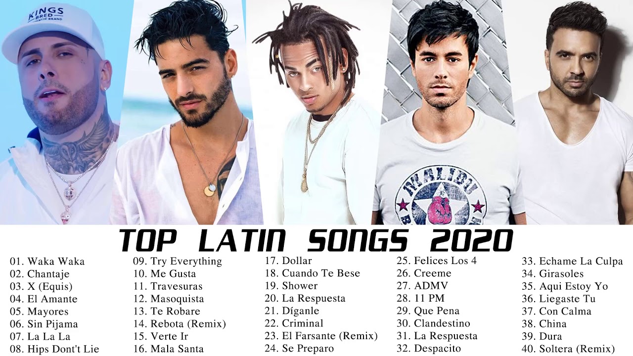 Pop Latino 2020 - Ozuna, Enrique Iglesias, Luis Fonsi, Maluma, Becky G ...