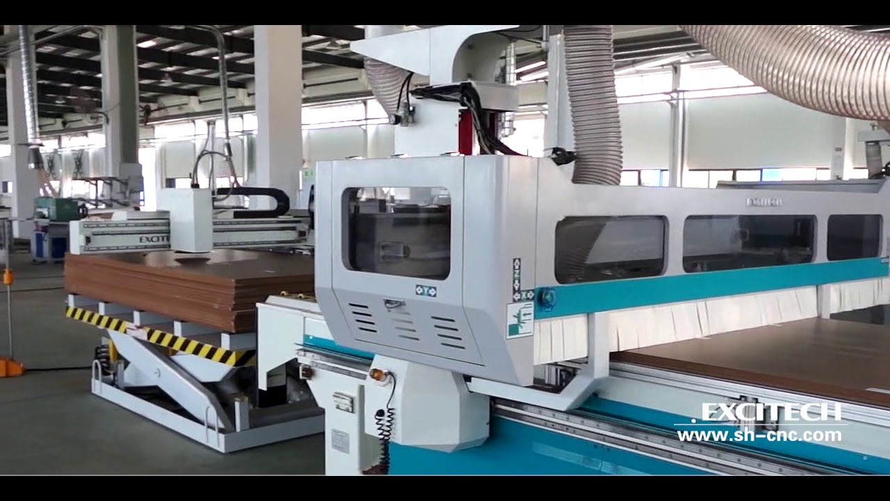 Excitech CNC cabinet wardrobe molded door automation production line ...