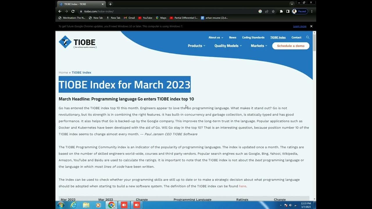 WHAT IS TIOBE INDEX ? | VISITING THE TIOBE INDEX IN 2023 TECHNICAL STUFF EVERY PROGRAMMER MUST ...