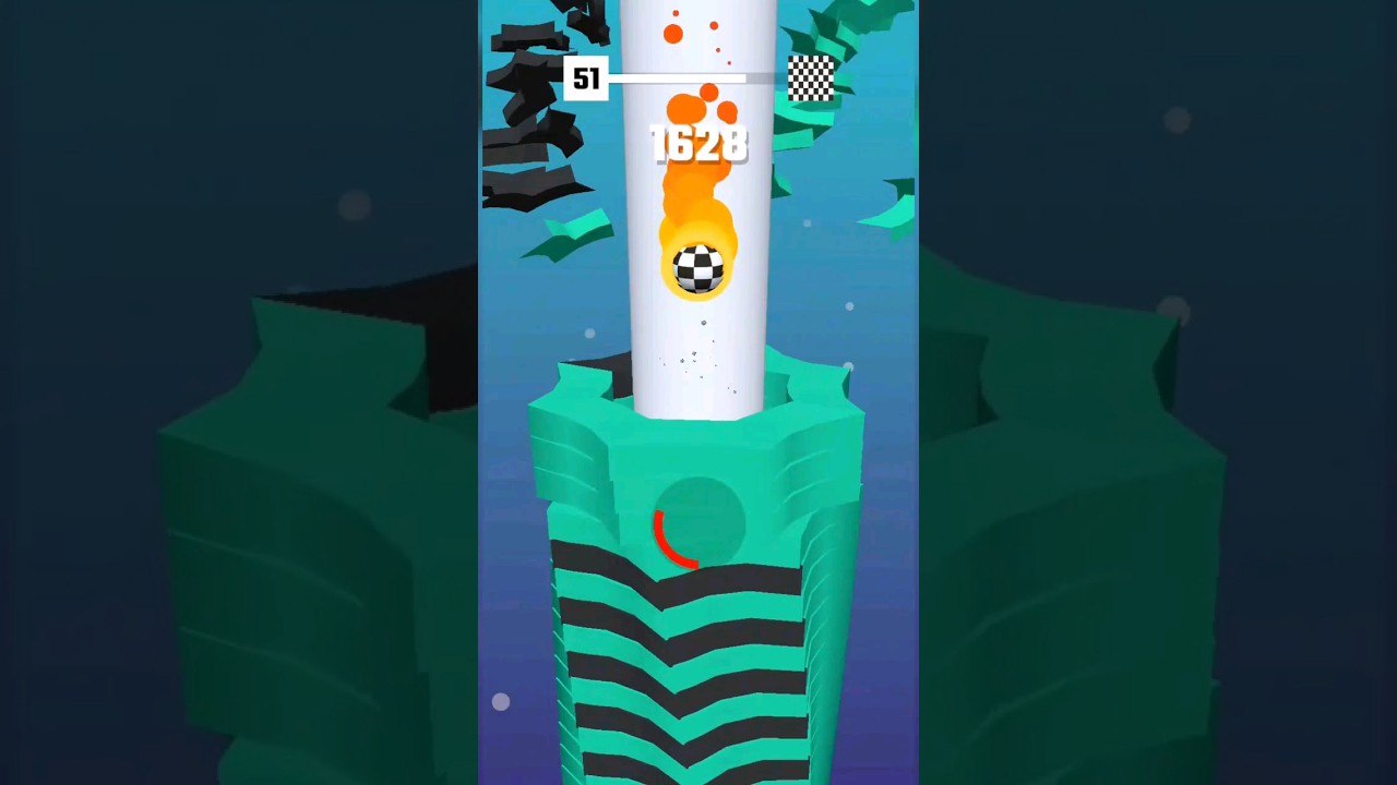 Stack ball explode lvl 51 / #shorts #viral #stackball #games - YouTube