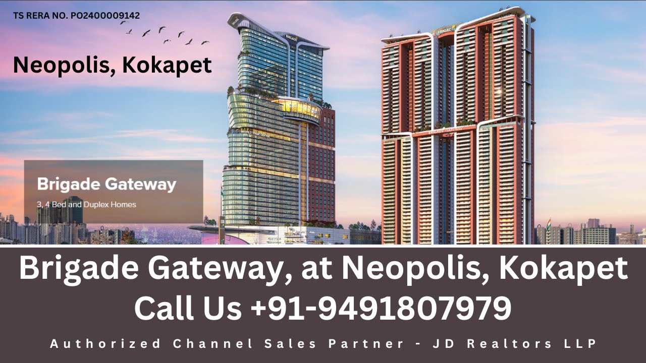 Brigade Gateway in Neopolis, Kokapet, Hyderabad | +91-9491807979 - YouTube