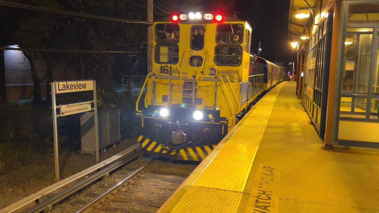 LIRR laser train at a few locations - YouTube
